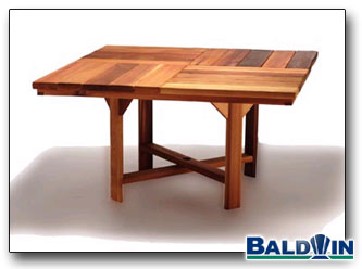 54 inch Square Table | Baldwin Pergolas